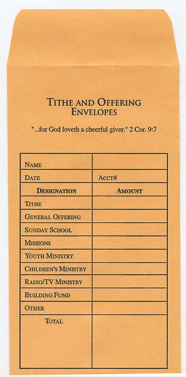 Tithe and offering envelopes - Open Bible Bookstore